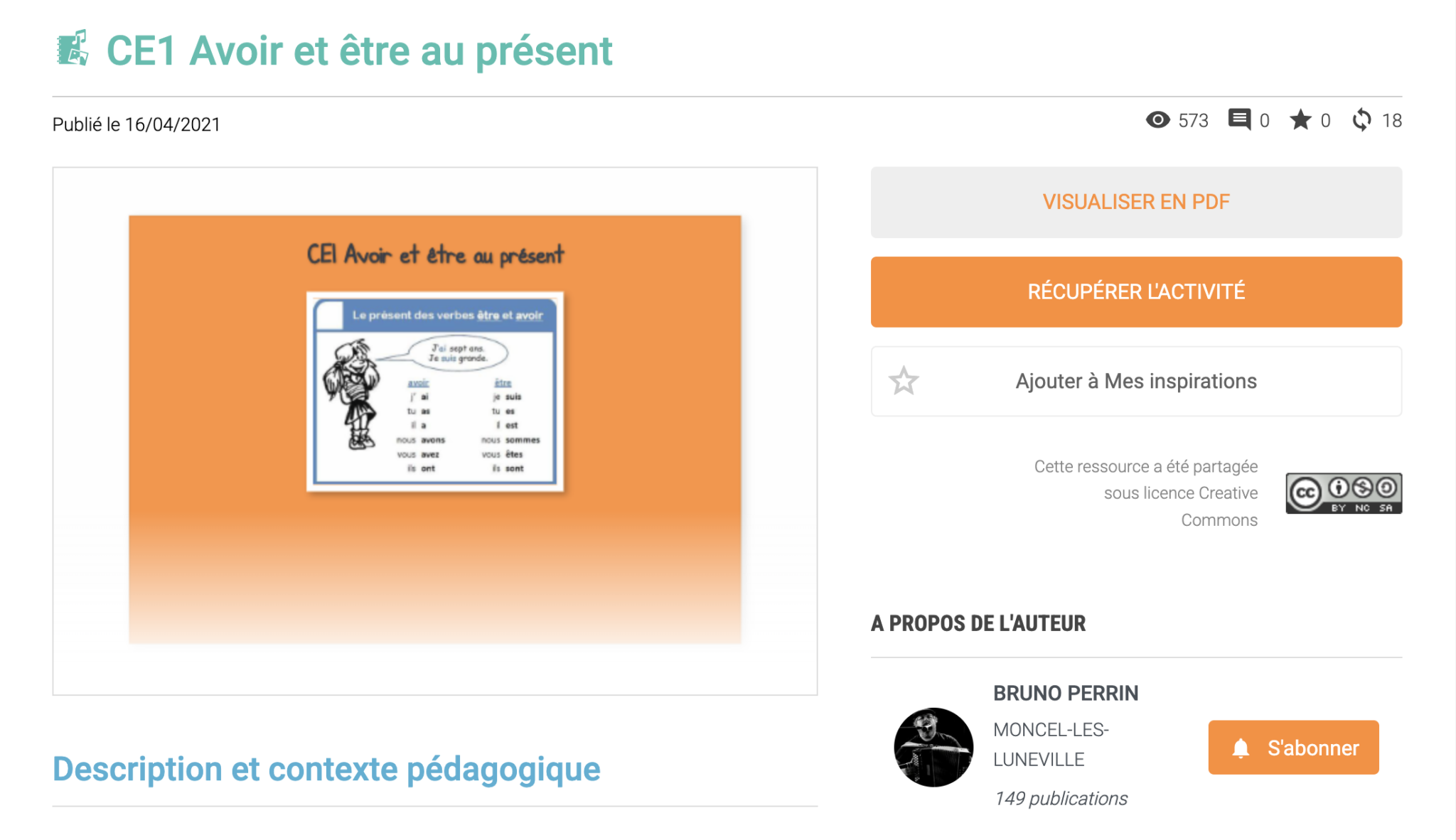 Conjugaison CE1, des activités à récupérer | Édifice